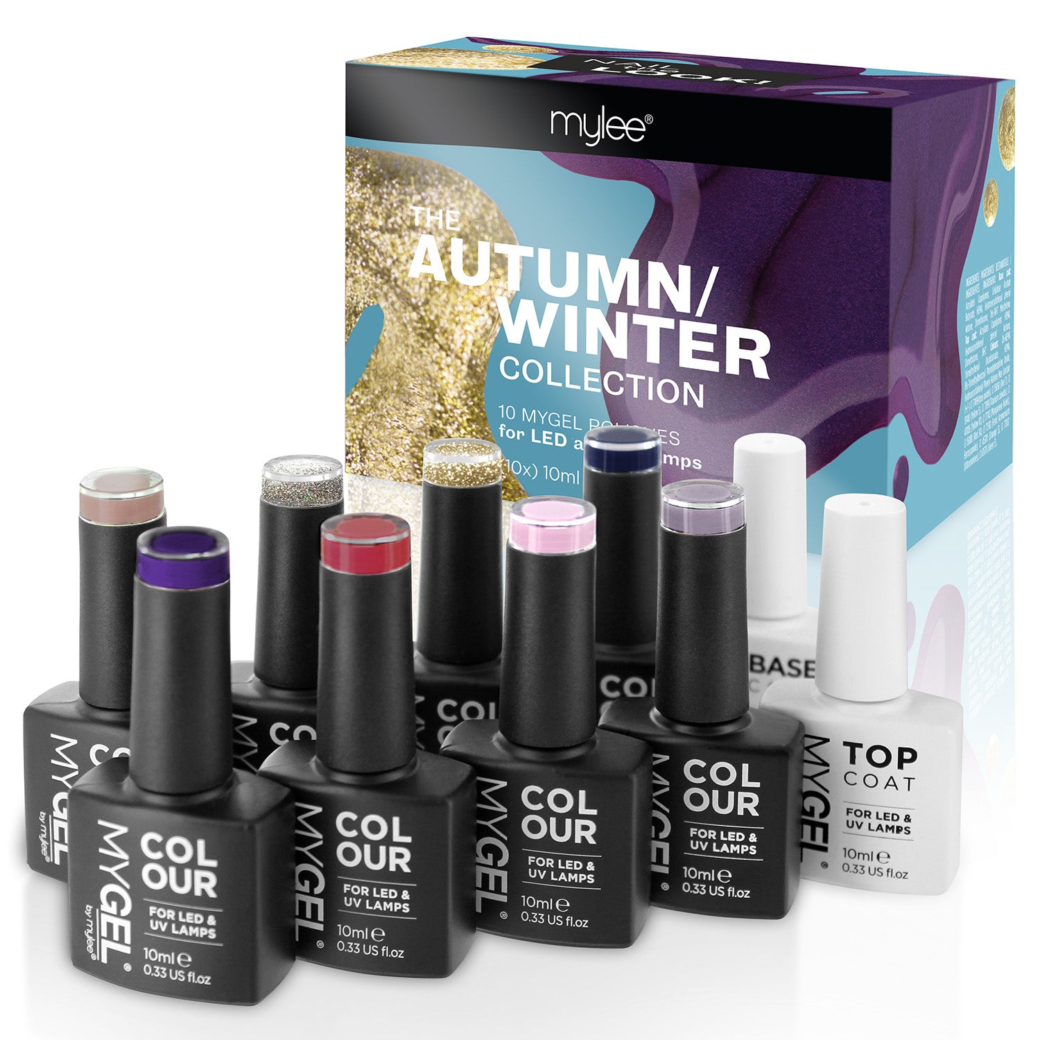 Autumn/Winter Nail Gel Collection x10 | Nail Polish Bundle | Mylee ...